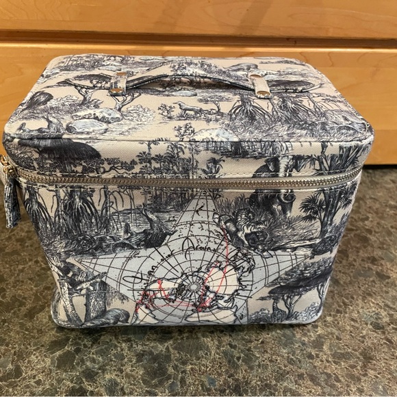Dior | Makeup | Dior Toile De Jouy Makeup Case Blue And Cream | Poshmark